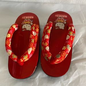 Hello Kitty | Shoes | Sanrio Hello Kitty Red Geta Shoes | Poshmark